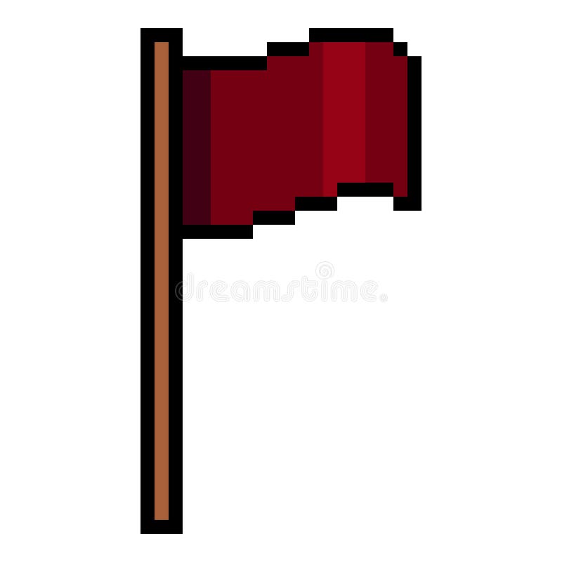 Single Red Flag Pixel Art Illustration Stock Illustrations – 5 Single ...