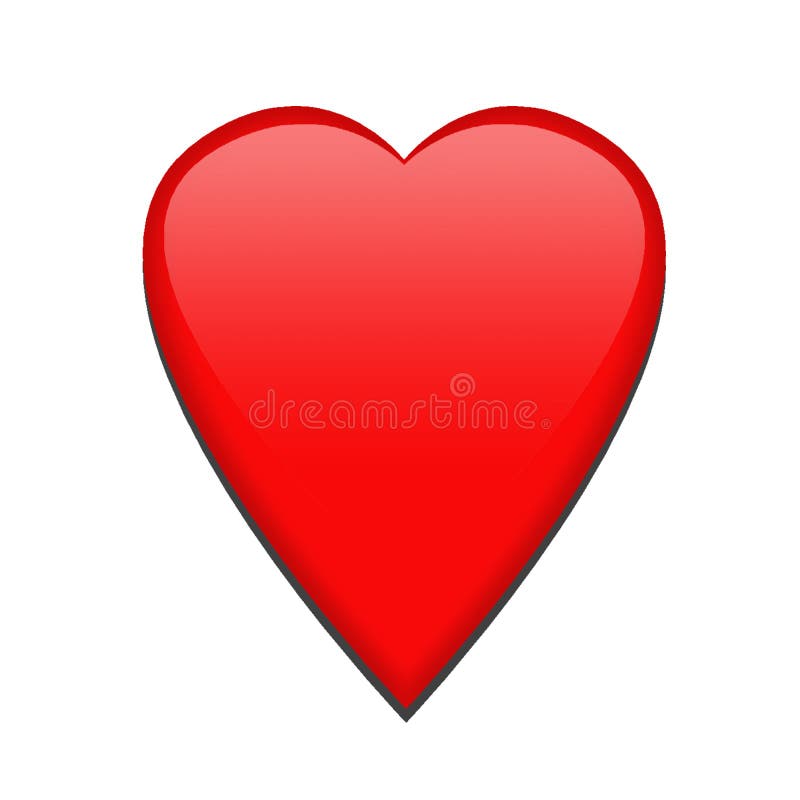 Single red heart stock illustration. Illustration of symbol - 6597827