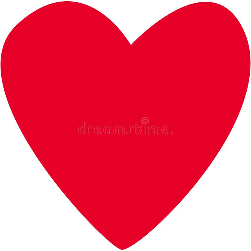 Single Red Heart of Irregular Shape Symbol of Love Stock Vector ...