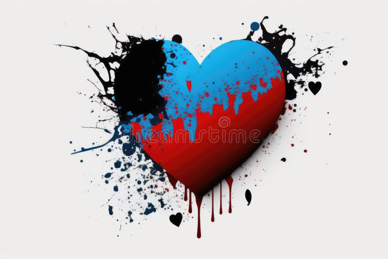 A Single Red Heart on a White Backdrop Stock Illustration ...