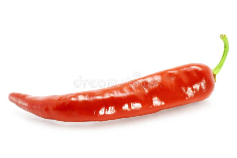 Single Red Hot Chili Peppers Stock Photo - Image of background ...