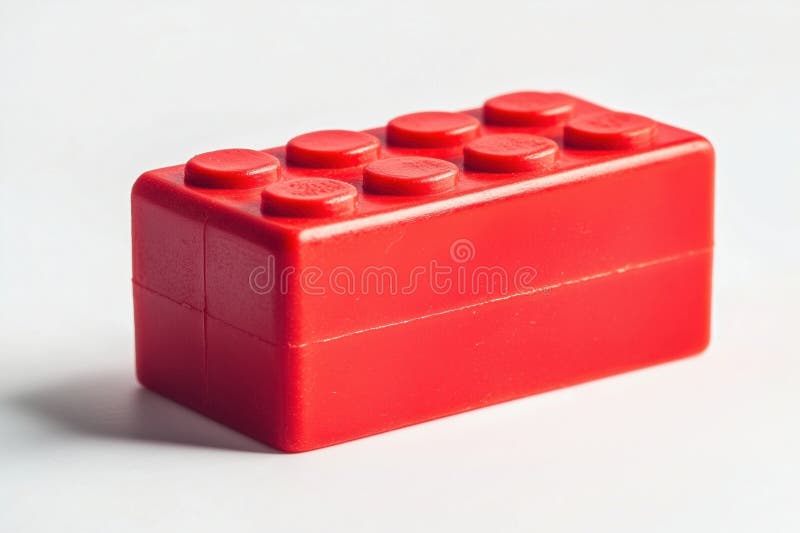 Single Red Lego Plastic Brick Isolated on a White Background Ai Photo ...