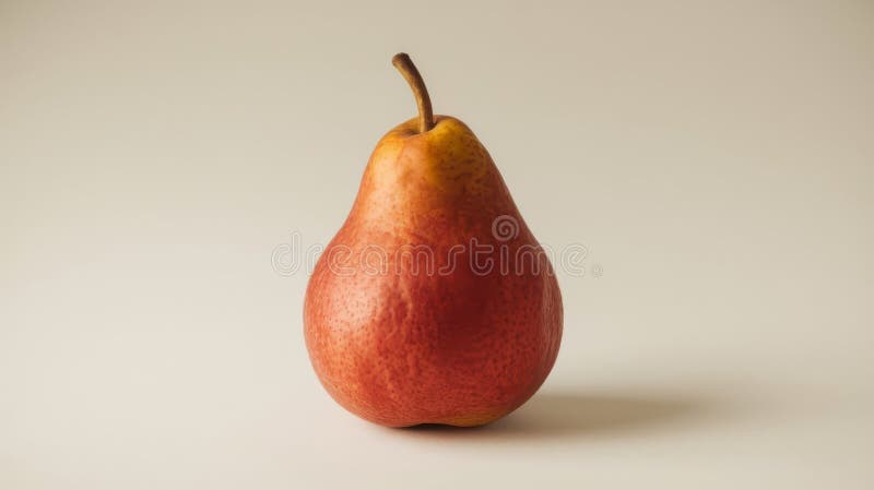 Single Red Pear Isolated on White Background Stock Illustration ...