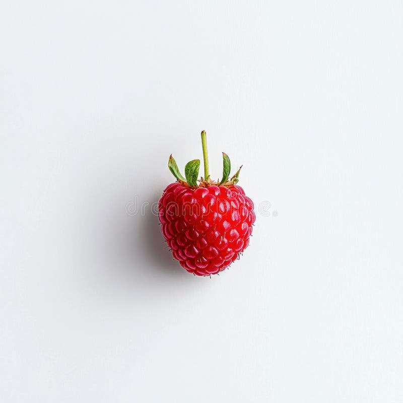 Single Red Raspberry stock illustration. Illustration of plant - 367340121