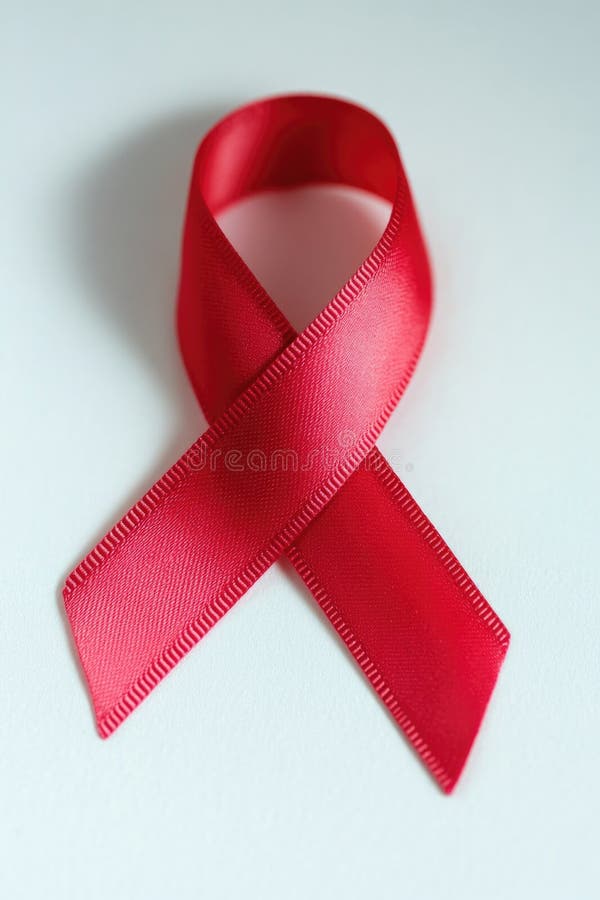 Single Red Ribbon Laid Out White Surface Stock Photos - Free & Royalty ...