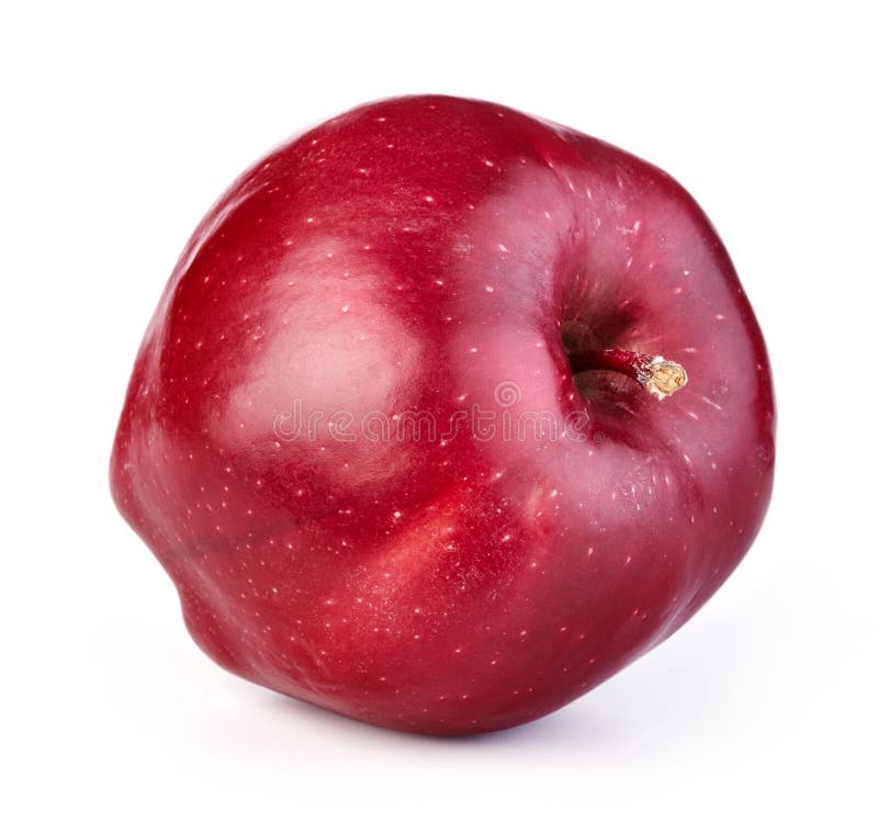 Red apple isolated stock photo. Image of single, organic - 130274920