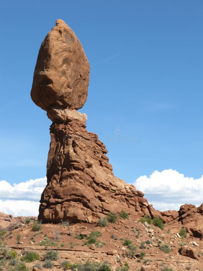Single Red Rock stock image. Image of landmark, head - 22986669