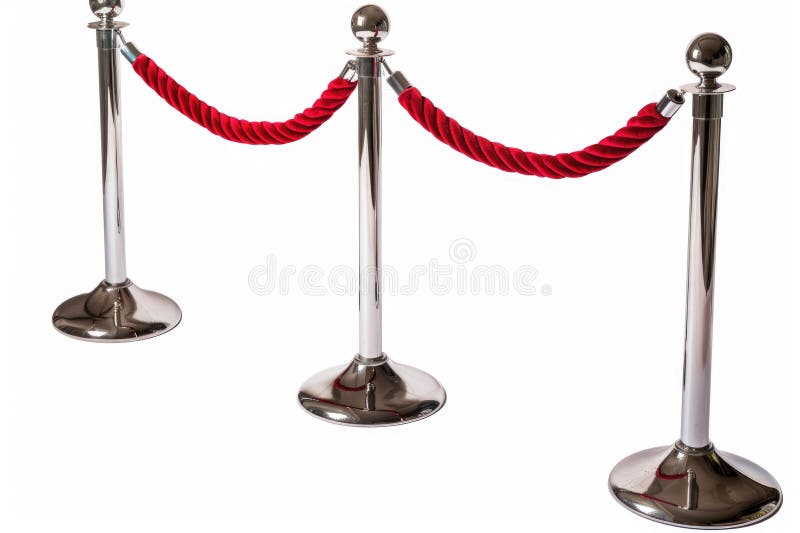 A Single Red Rope Wrapped Around a Silver Pole, Suitable for Use in ...
