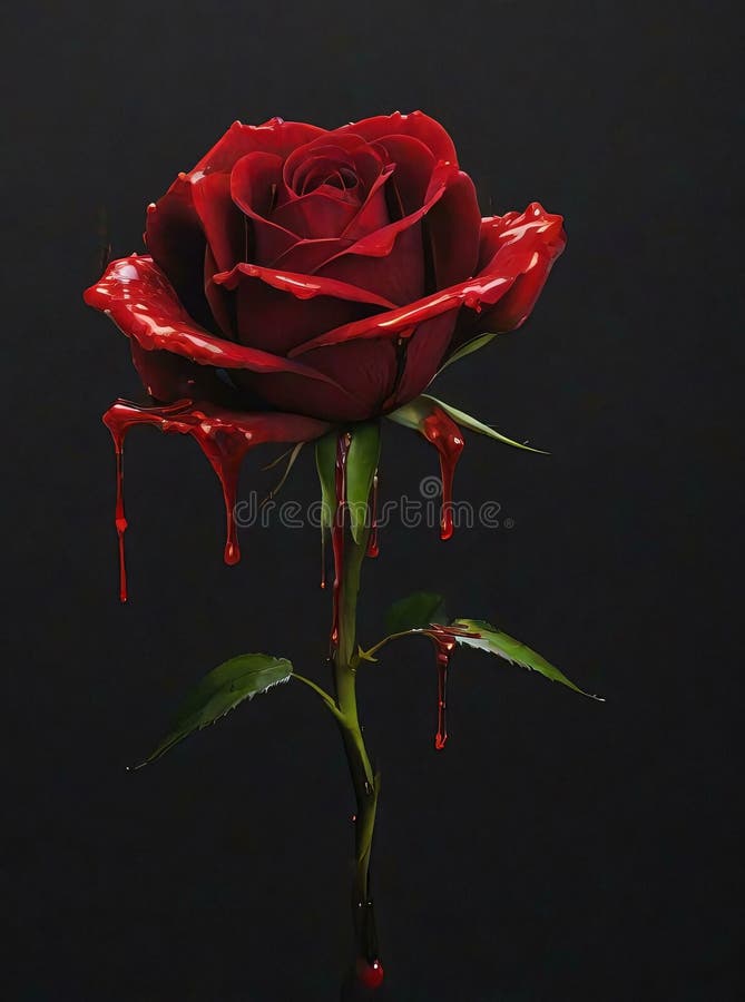 Single Red Rose Red Rose on Black Red Rose on Black Background Stock ...