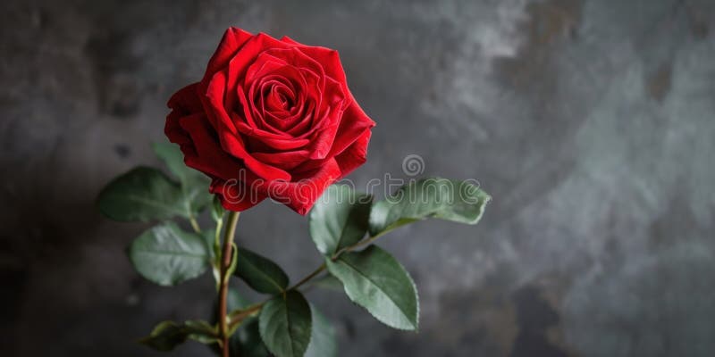 Elegant Red Rose in a Vase stock image. Image of love - 308940029
