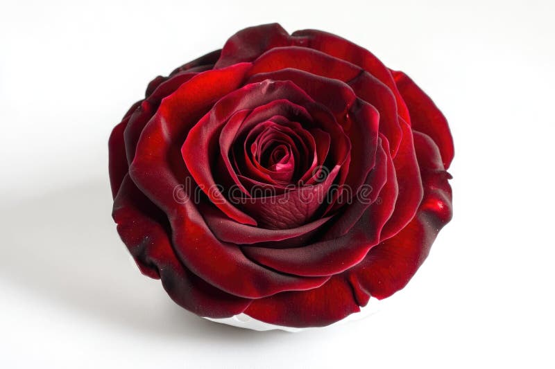 A Single Red Rose Sits Elegantly in a White Vase Stock Photo - Image of valentines, wedding ...