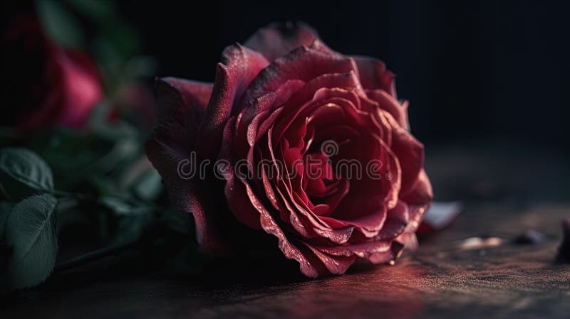 Single Red Rose Table Stock Illustrations – 393 Single Red Rose Table ...