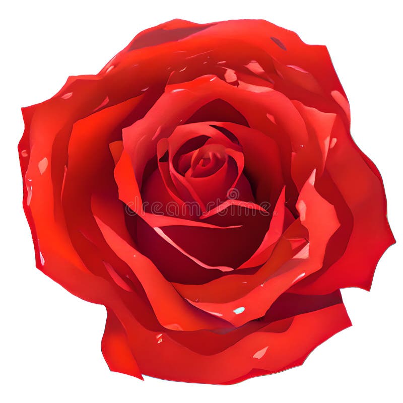 Translucent Beautiful Single Red Rose