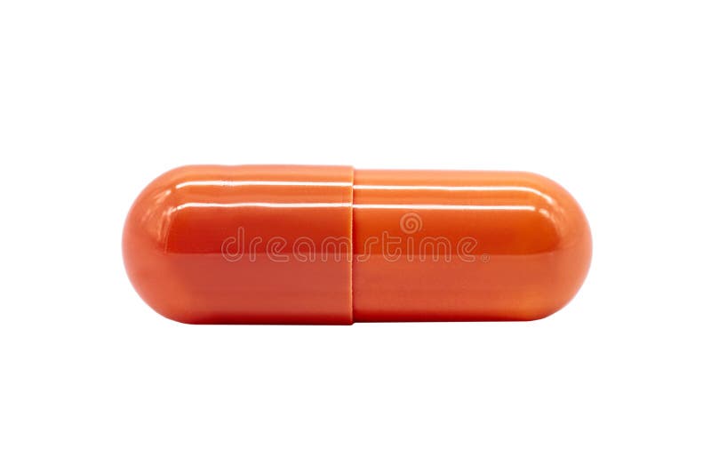 Single Red and Round Tablet Stock Image - Image of vitamin, disease ...