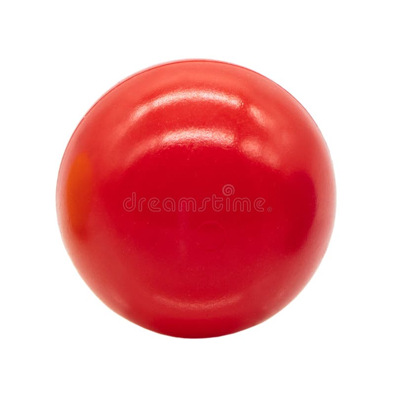 A Single Red Round Toy Marble or Ball Stock Image - Image of closeup ...