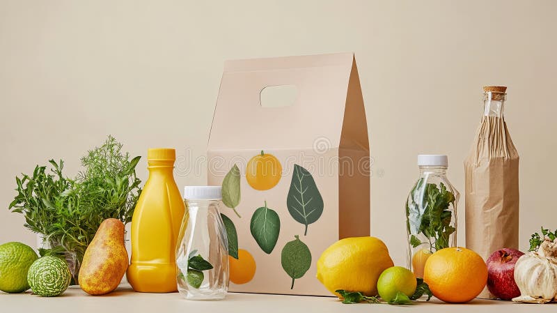 A Single Reusable Packaging Flyer Styled with Bold Eco-friendly Stock ...