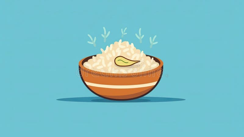 Single Rice Cartoon Flatflat Illustration Minima Listsingle,Gnerative ...