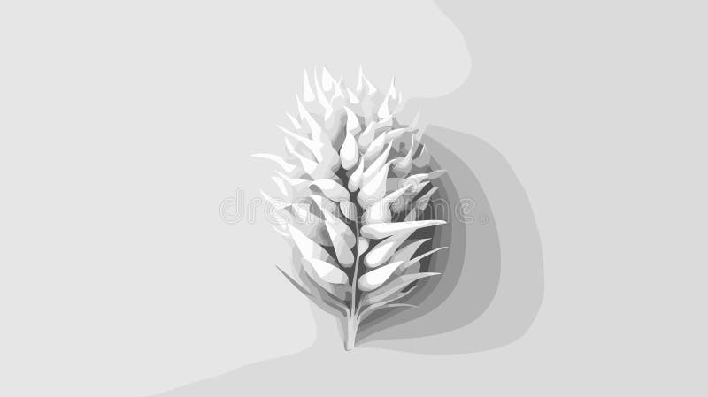 Single Rice Grain on White Background, Minimalist Composition. Stock ...