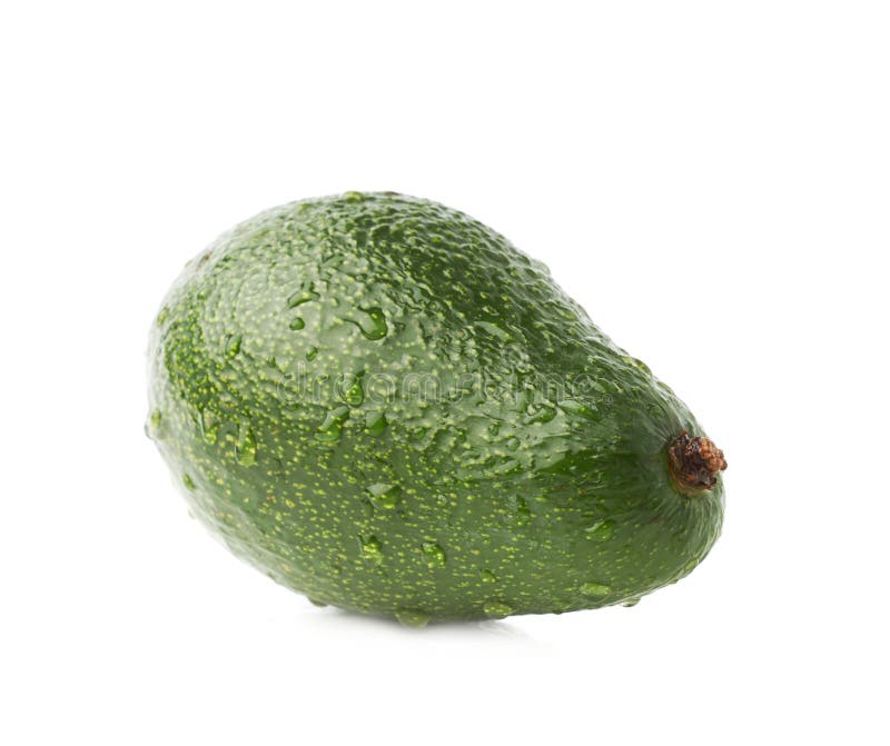 Single Ripe Avocado Fruit Isolated Stock Photo - Image of food, fresh ...