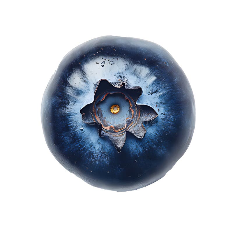 A Single Ripe Blueberry Isolated on a White Backdrop., Ai Generated ...