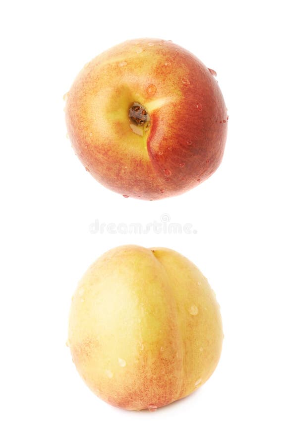 Single Ripe Nectarine Isolated Stock Photo - Image of clean, juicy ...