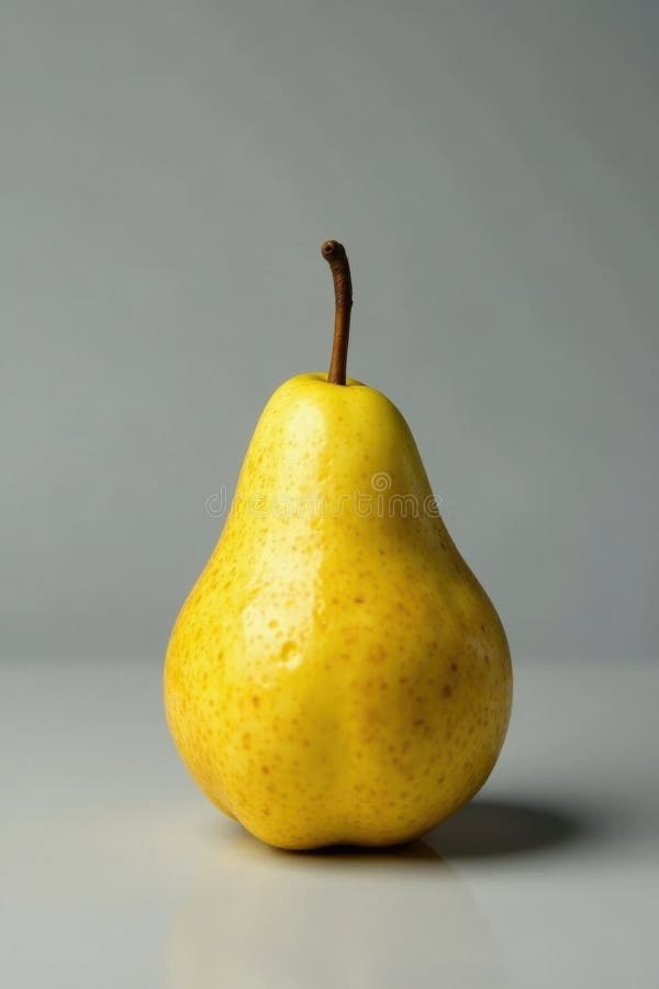 Single Ripe Pear, Gray Backdrop, Perfect Form , Texture, Fresh, Food ...