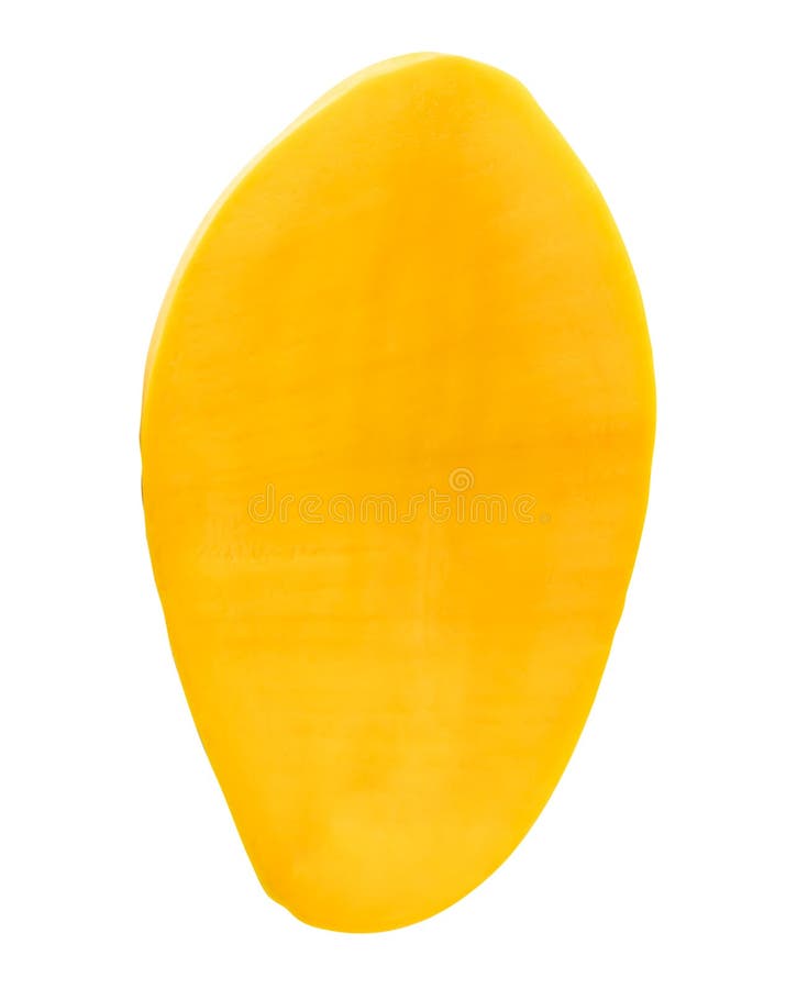 460 Single Ripe Yellow Mango Half Isolated White Background Clipping ...