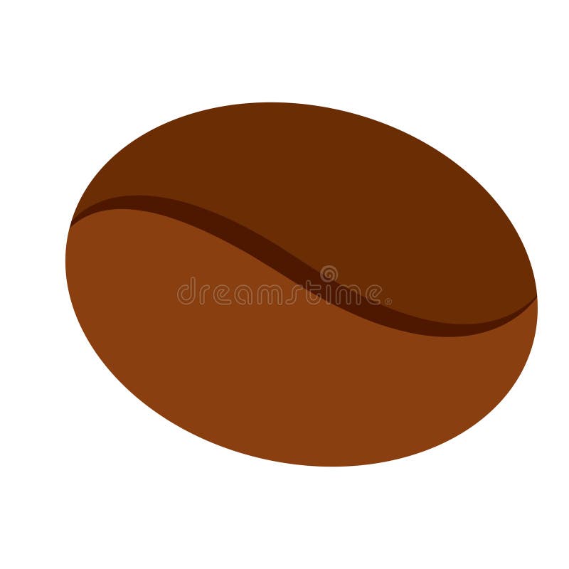 Single Roasted Coffee Bean. Vector Stock Vector - Illustration of ...