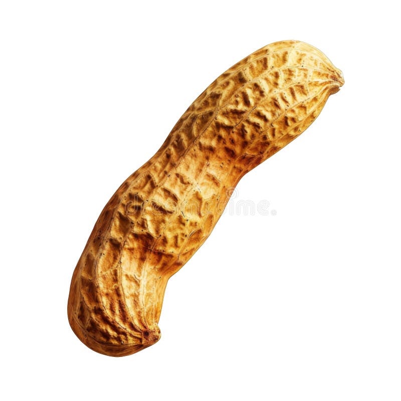 Single Roasted Peanut Shell Isolated on White Background Stock Image ...