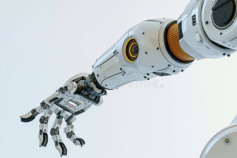 Single Robotic Arm with Advanced Vision System in Operation Stock ...