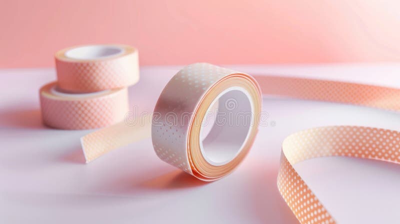 A Single Roll of Tape Sits on a Flat Surface, Ready for Use Stock Image ...