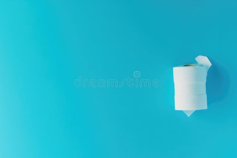 Single Roll Toilet Paper Placed Blue Background Stock Photos - Free ...