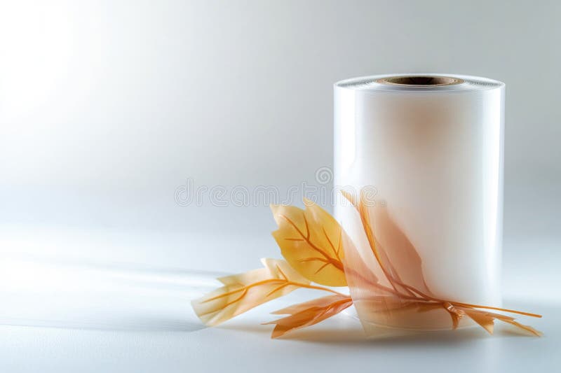 A Single Roll of Toilet Paper Placed on a Flat Surface, Possibly in an ...