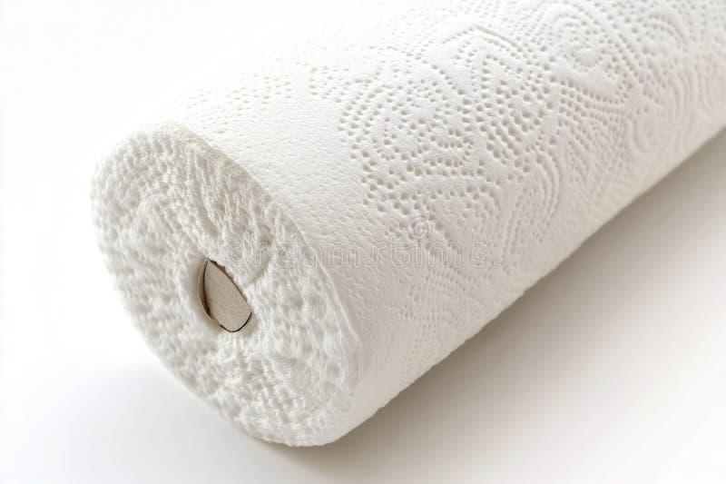 Single Roll Toilet Paper Placed Plain White Background Stock Photos ...