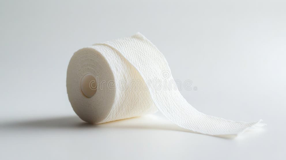 Toilet Paper Roll on Table stock photo. Image of generated - 381297208