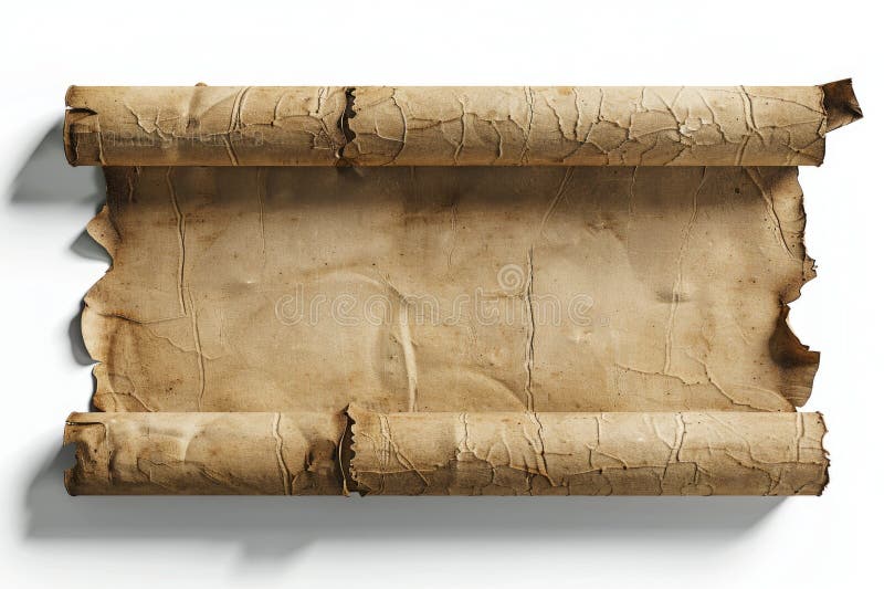 A Single Rolled Up Piece of Paper on a White Surface, Suitable for Use ...