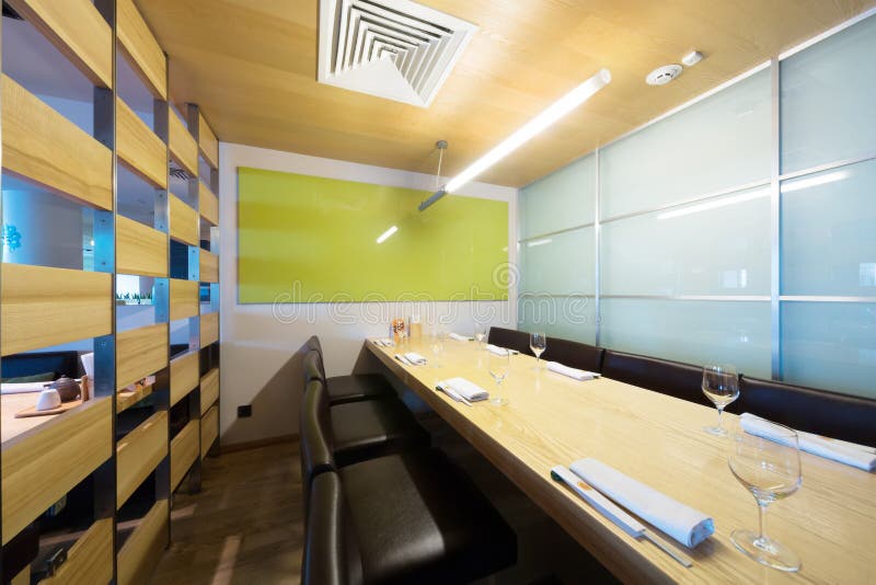 Single Room in the Cozy Cafe Stock Image - Image of close, banquet ...