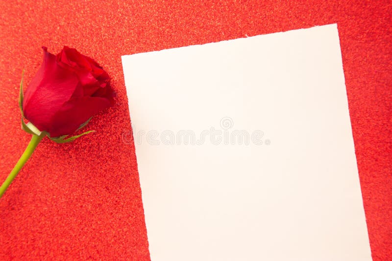 132 Single Red Rose Blank Love Note Photos - Free & Royalty-Free Stock ...