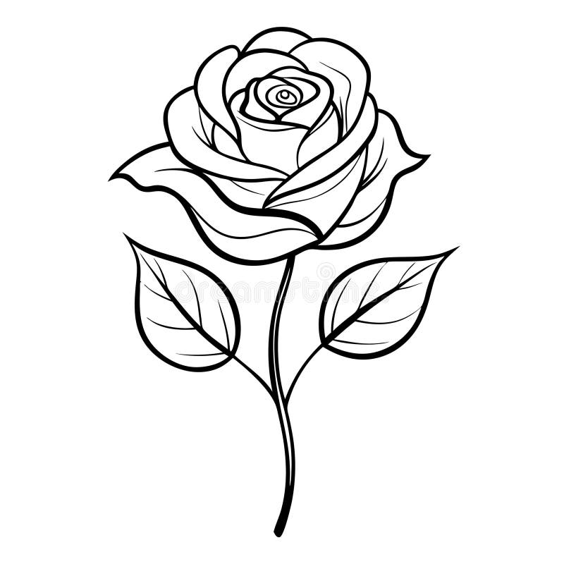 Outline Rose Stem Stock Illustrations – 7,627 Outline Rose Stem Stock ...