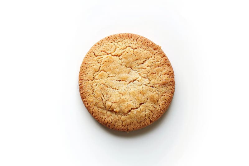Round Cookie on White Background. Artificial Intelligence Image Stock ...