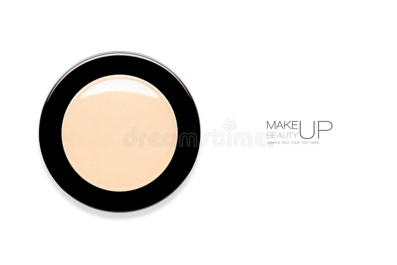 Single Round Makeup Compact with Powder Foundation Stock Image - Image ...