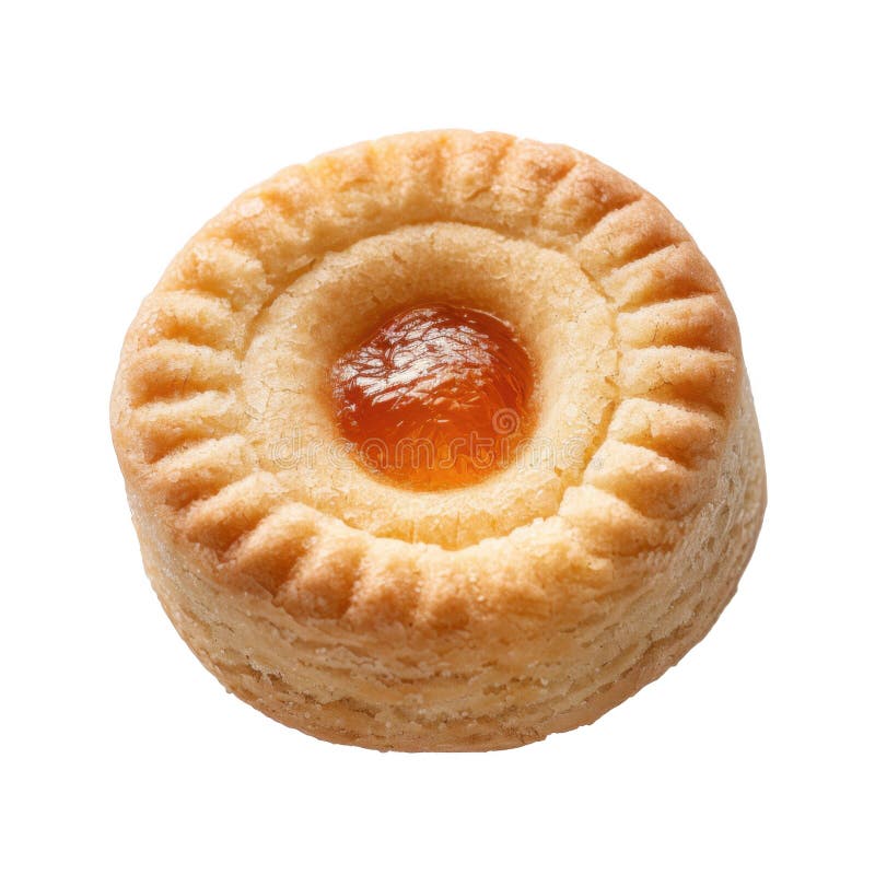Single Round Pastry with Orange Jam Filling Stock Photo - Illustration ...