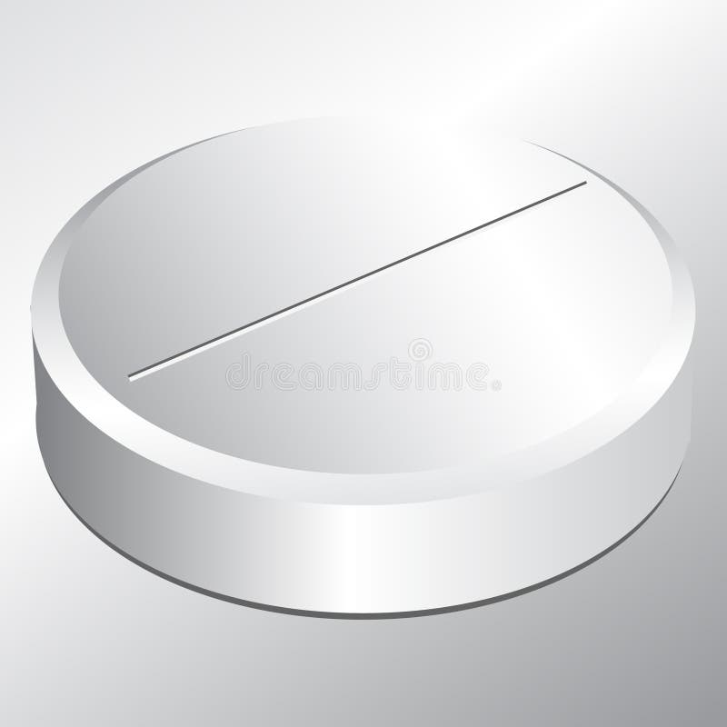 Single round pill on leaf stock vector. Illustration of nutrition ...