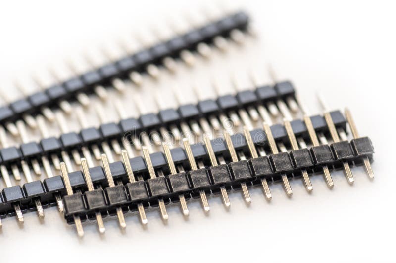 Single Row Pin Header Black Plastic Isolated Stock Photos - Free ...