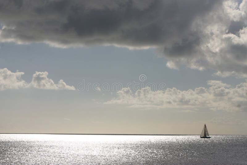 Single sailboat stock image. Image of recreational, vacation - 567597