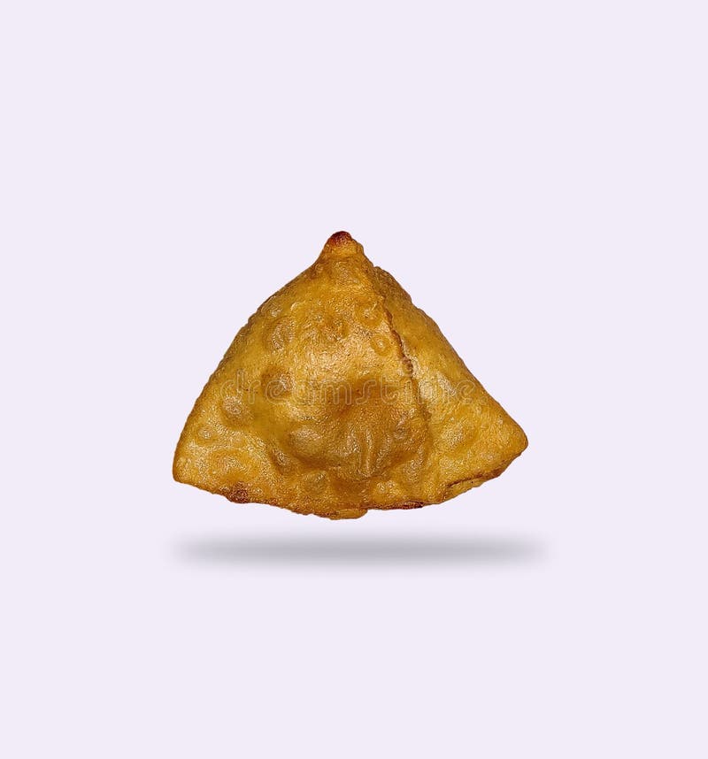 Single Samosa Isolated on White Background Stock Photo - Image of ...