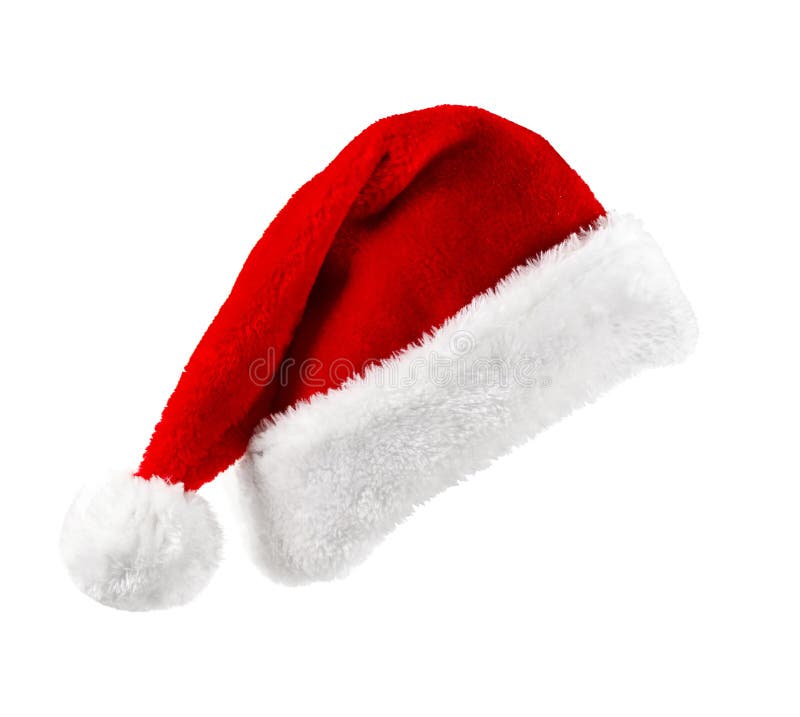 Santa Claus Red Hat on the White Stock Photo - Image of seasonal ...