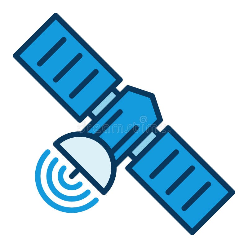 Single Satellite Vector Concept Minimal Blue Icon Stock Vector ...