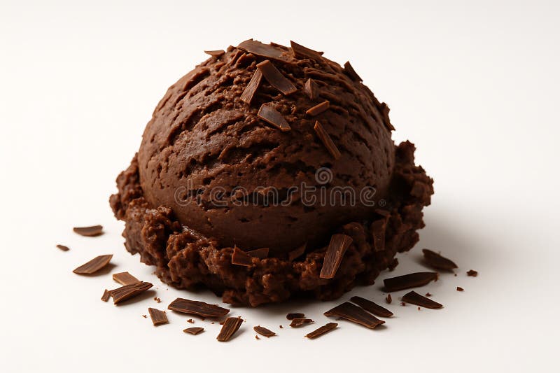 A Single Scoop of Rich Chocolate Ice Cream Stock Illustration ...