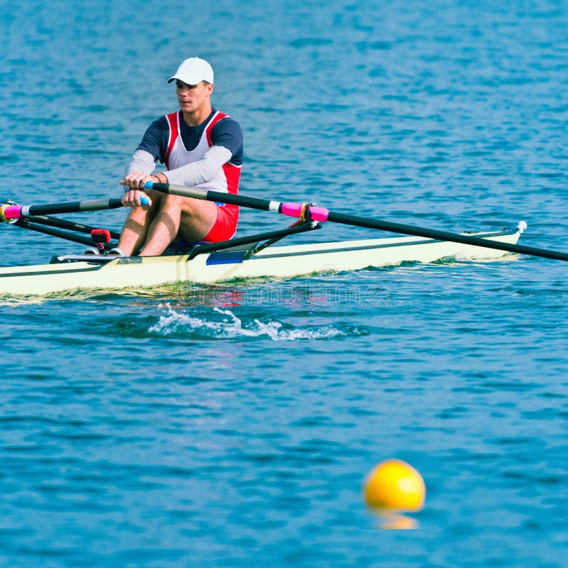 Single Scull Rowing stock image. Image of person, sculling - 221272019